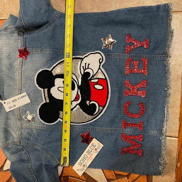 Soho Apparel | Jackets & Coats | Mickey Mouse Denim Jacket For ...